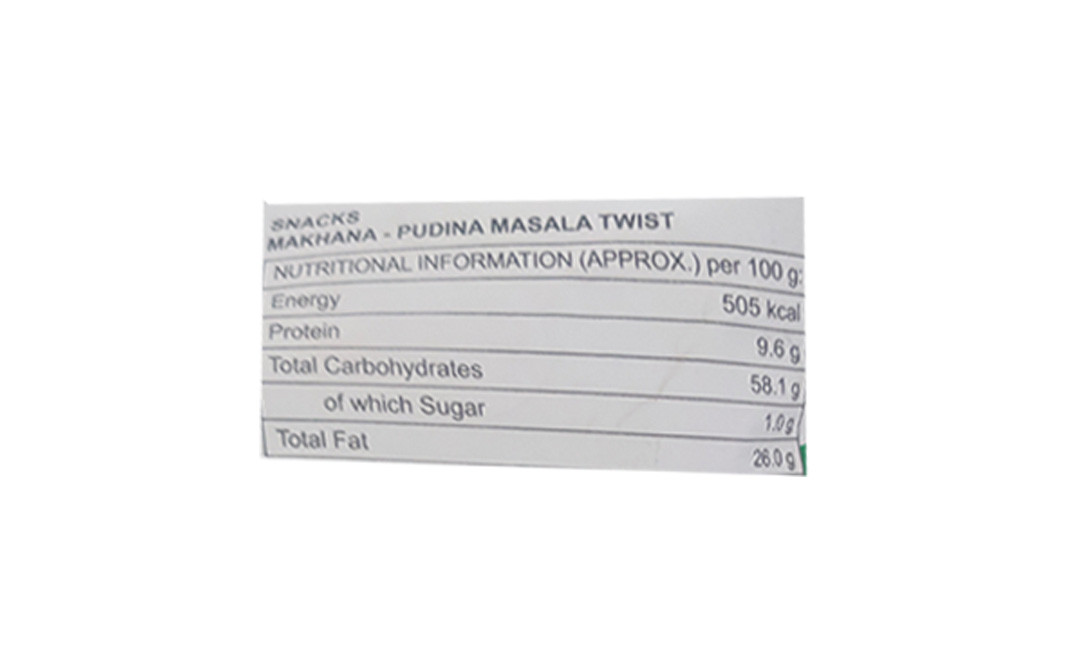 Snack Factory Makhana (Pudina Masala Twist) Pack 20 grams - GoToChef