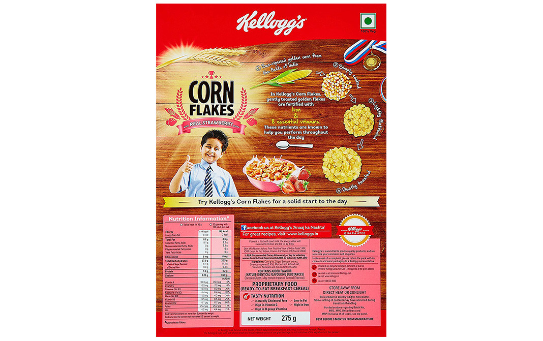 Kellogg's Corn Flakes With Real Strawberry Puree - Reviews ...