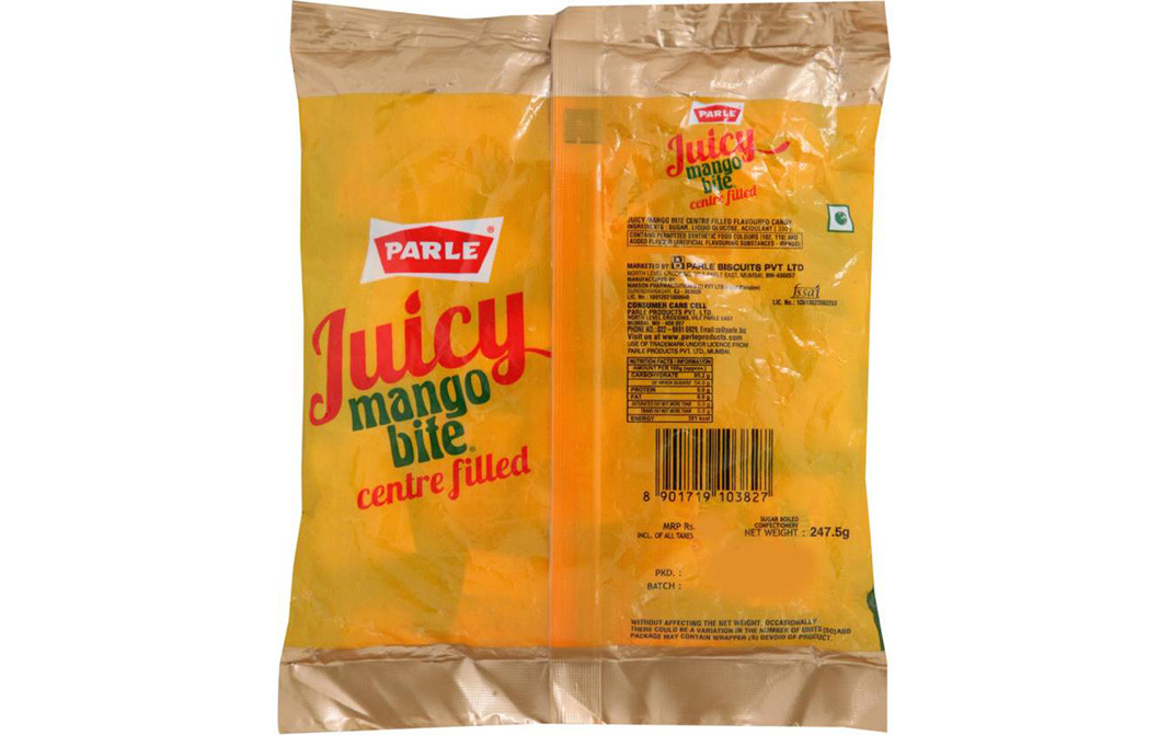 Parle Juicy Mango Bite Centre Filled - Reviews | Ingredients | Recipes ...
