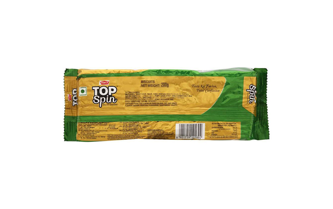 Parle Top Spin Sugary Crackers Biscuits Pack 200 grams - GoToChef