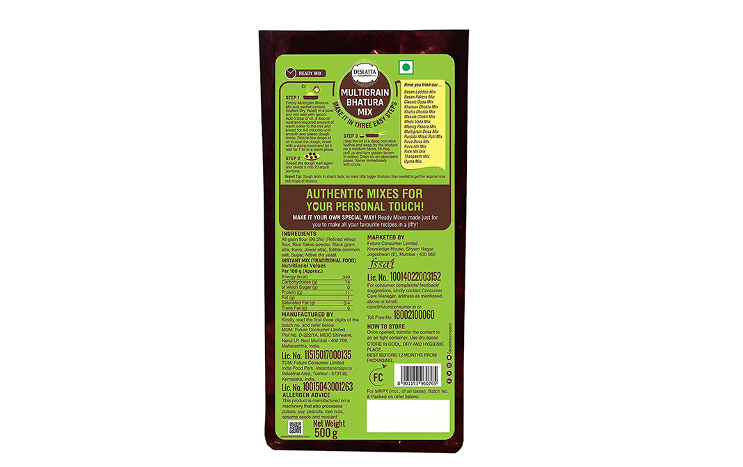 Desi Atta Multigrain Bhatura Mix - Reviews | Ingredients | Recipes ...