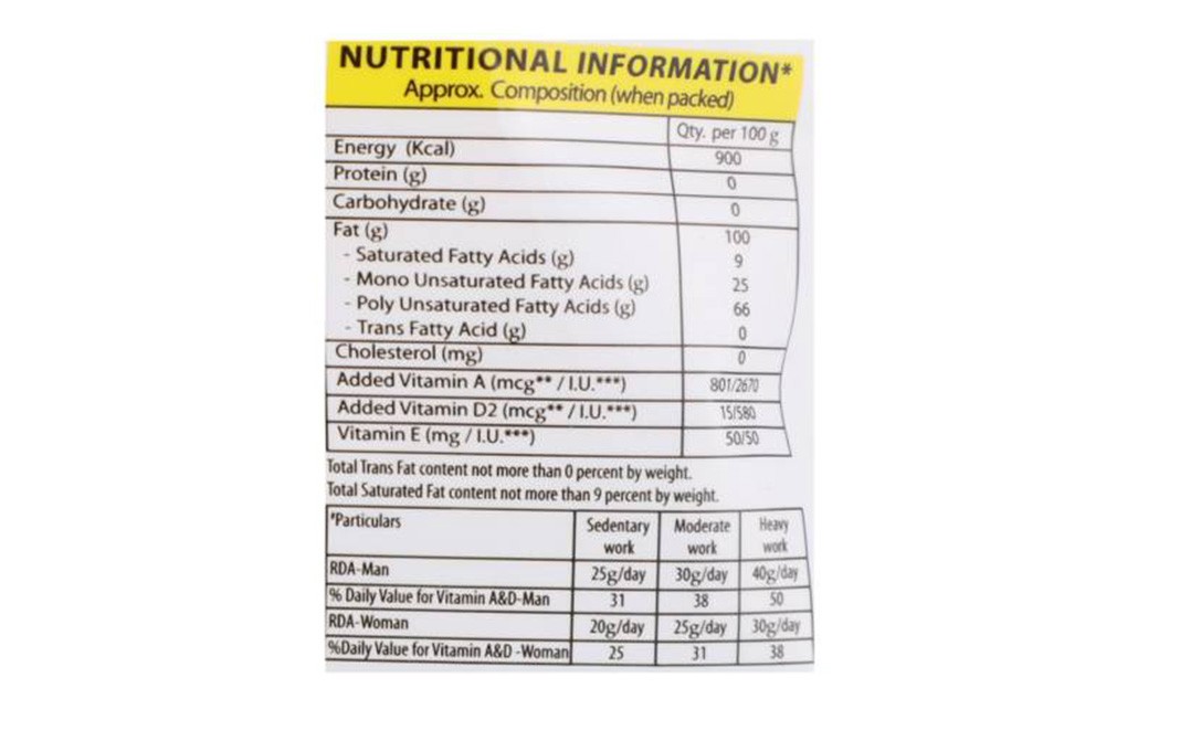 Sundrop Superlite Advanced Sunflower Oil - Reviews | Ingredients ...