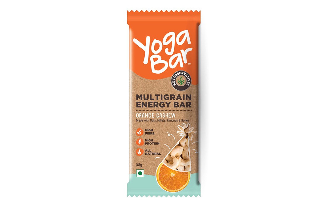Yoga Bar Multigrain Energy Bar Orange Cashew Pack 38 grams - Reviews ...