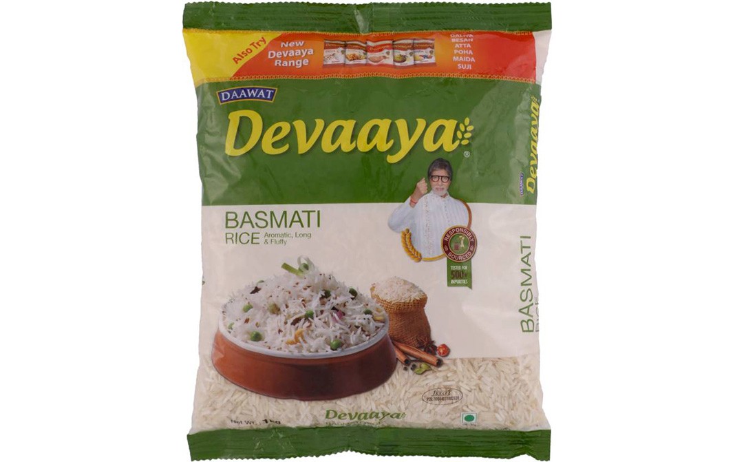 Daawat Devaaya Basmati Rice Pack 1 Kilogram - Reviews | Nutrition ...