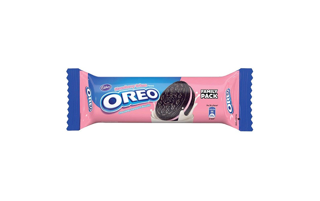 Cadbury Oreo Strawberry Creme Flavoured Chocolatey Sandwich Biscuits ...