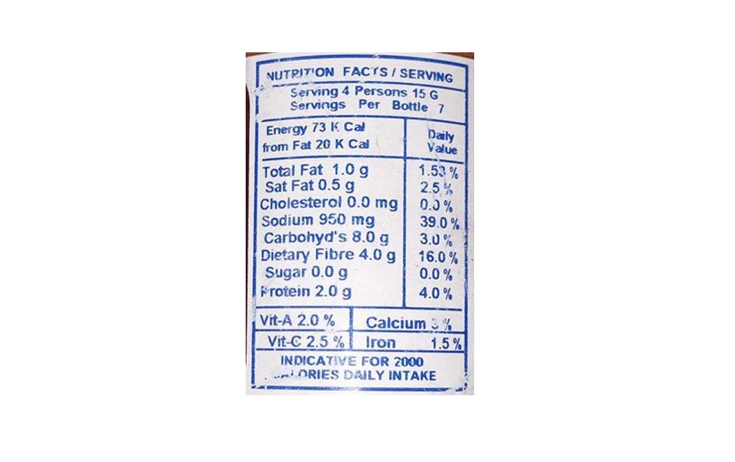 Roopak Bar Be Que Masala Glass Bottle 100 grams - Reviews | Nutrition ...