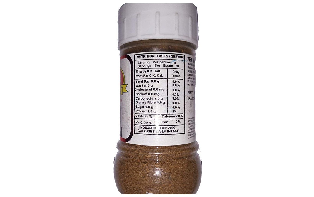 Roopak Tea Masala Bottle 100 grams - Reviews | Nutrition | Ingredients ...