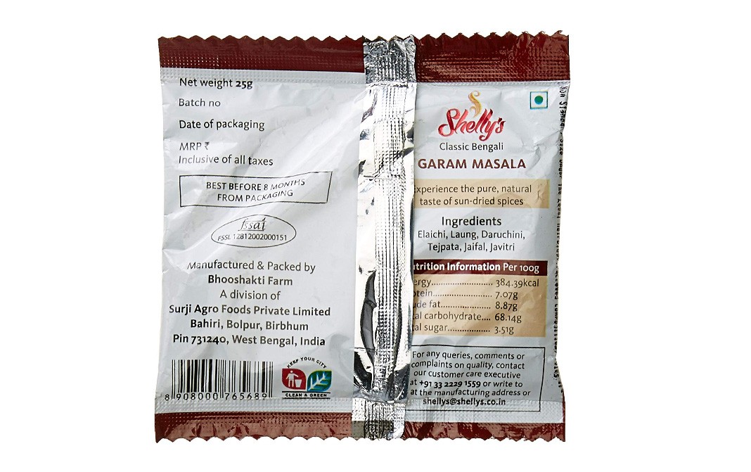 Shelly's Classice Bengali Garam Masala Pack 25 grams - GoToChef