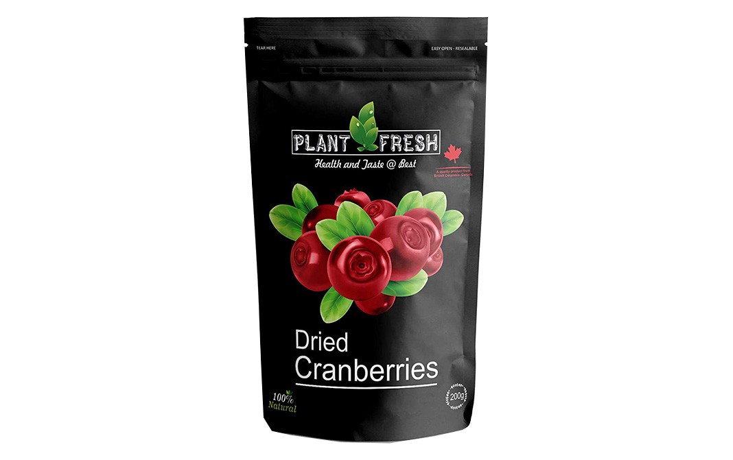 Plant Fresh Dried Cranberries Pack 200 grams - Reviews | Nutrition ...