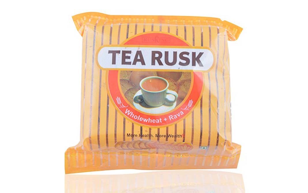Rusking Tea Rusk (Wholewheat + Rava) Pack 300 grams - GoToChef