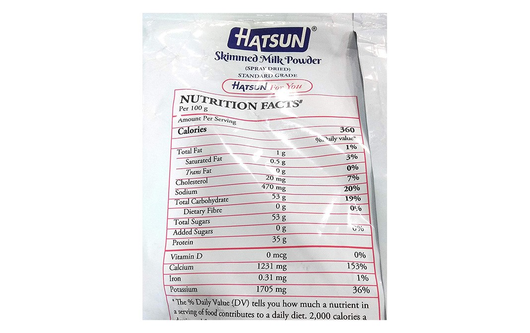 Hatsun Skimmed Milk Powder Pack 500 grams - GoToChef