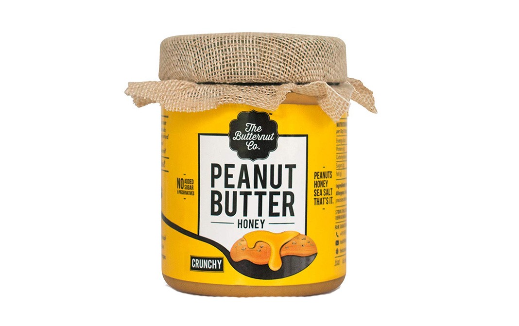 The Butternut Co. Peanut Butter - Honey, Crunchy Glass Jar 200 grams ...