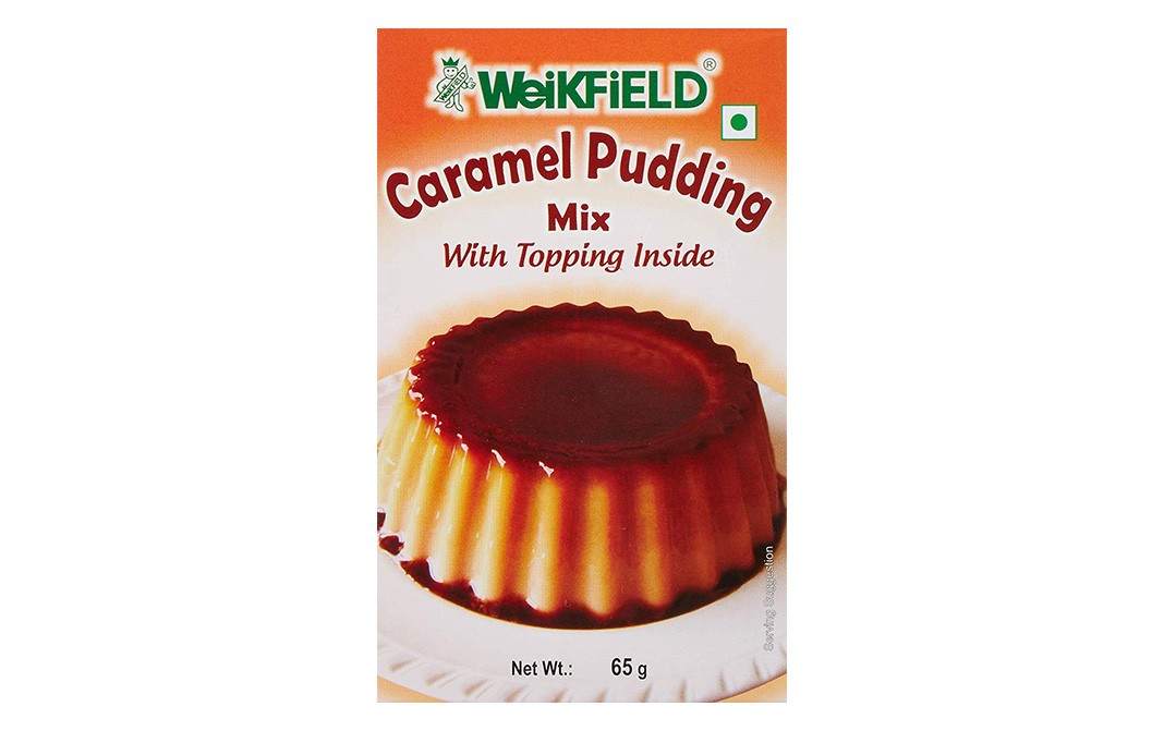Weikfield Caramel Pudding Mix, with Topping Inside Box 65 grams ...