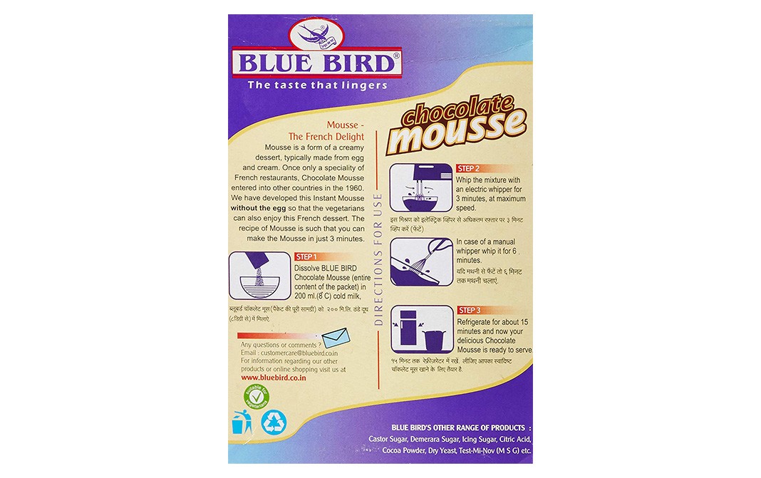 Blue Bird Chocolate Mousse Box 100 grams - Reviews | Nutrition ...