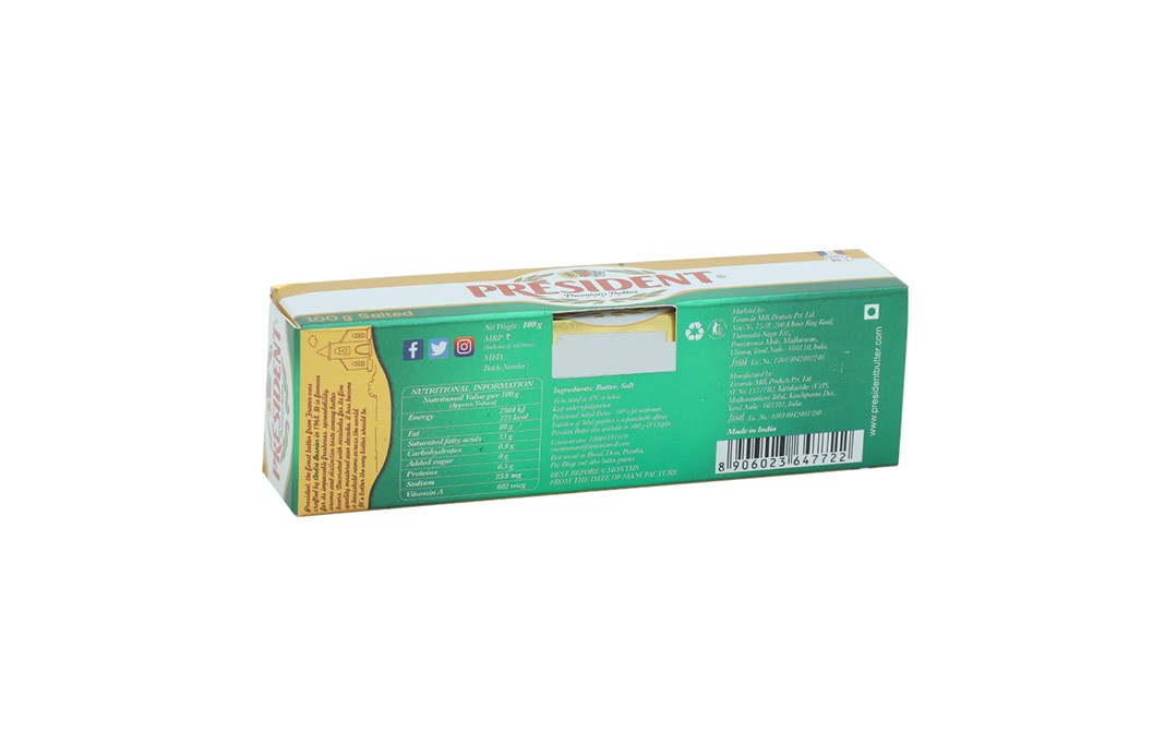 President Premium Butter, Salted Box 100 grams - GoToChef