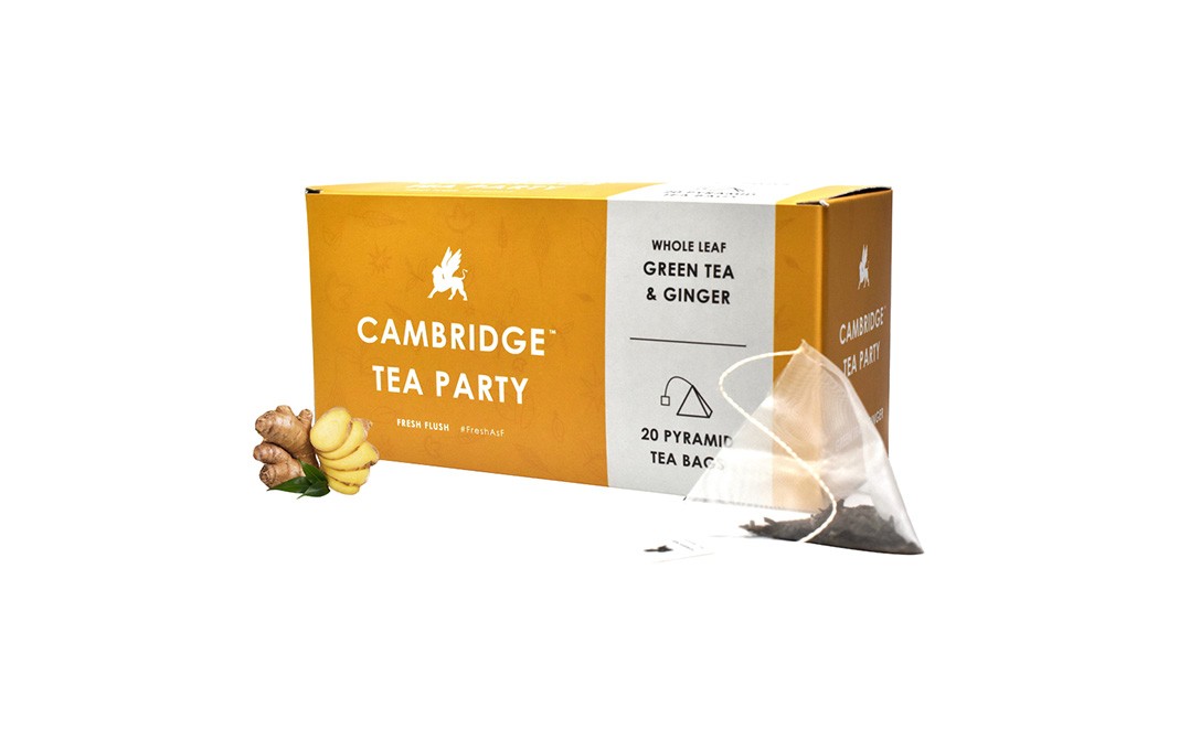 Cambridge Tea party Whole Green Tea & Ginger Pack 20 pcs - GoToChef