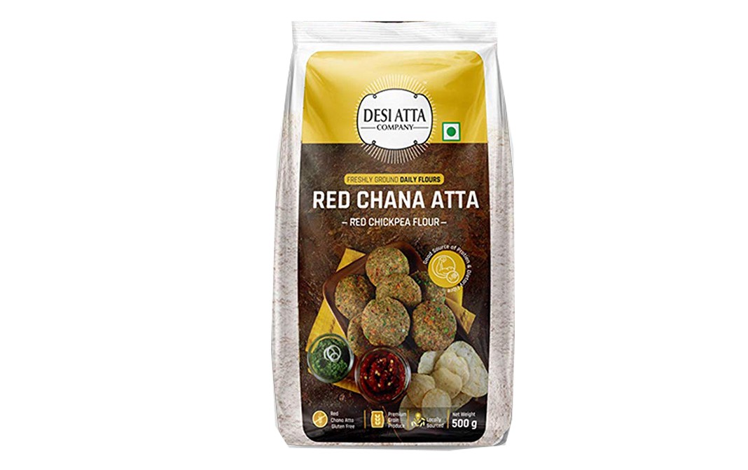 Desi Atta Red Chana Atta (Red Chickpea Flour) Pack 500 grams - GoToChef