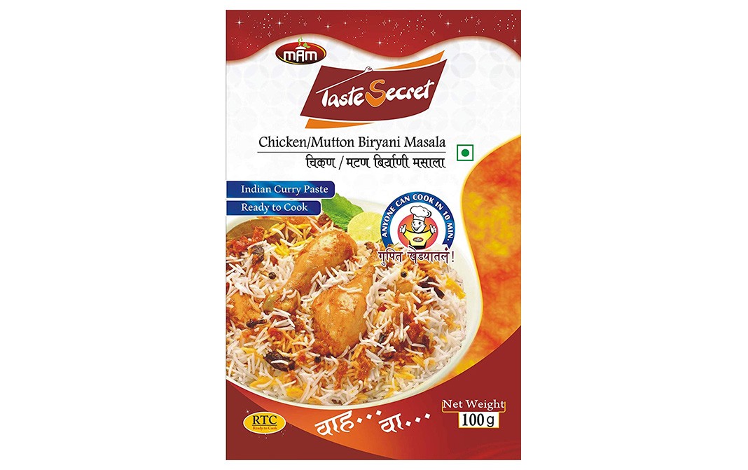 Mam Taste Secret Chicken/Mutton Biryani Masala Pack 100 grams - GoToChef