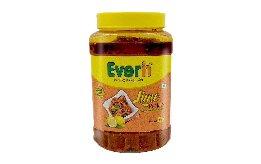 Everin Lime Pickle Plastic Jar 1 kilogram - GoToChef