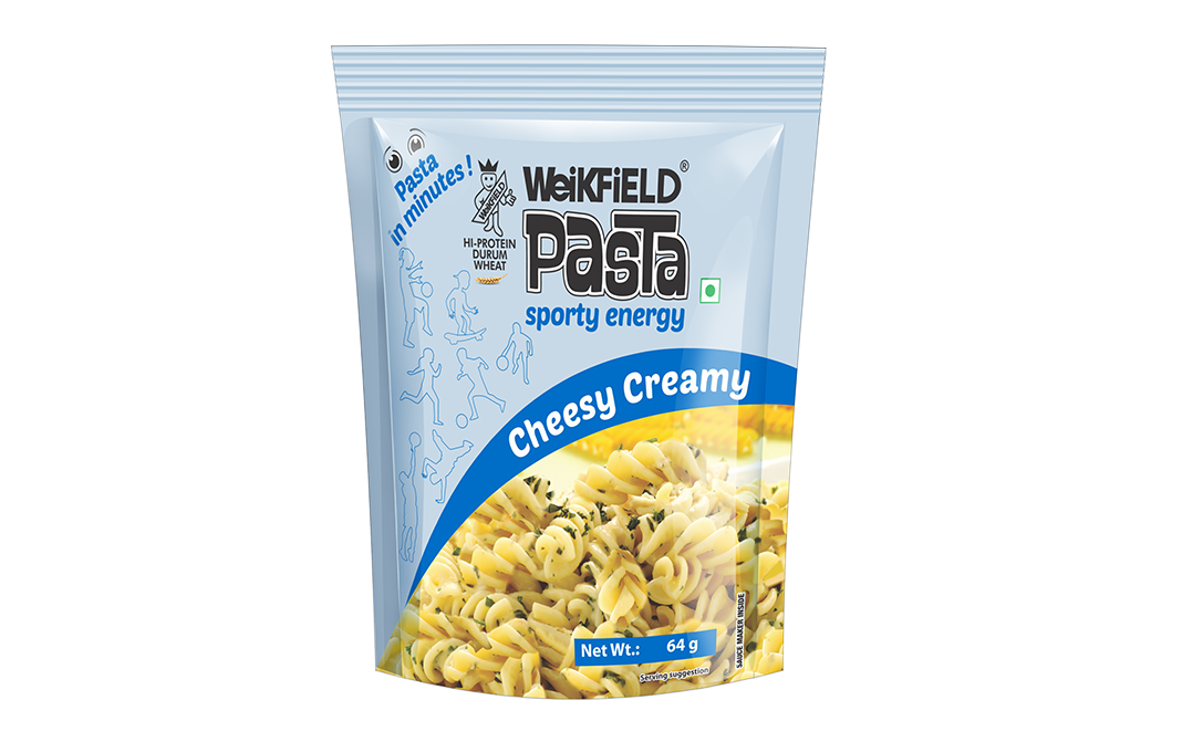 Weikfield Pasta Sporty Energy Cheesy Creamy Pack 64 grams - GoToChef
