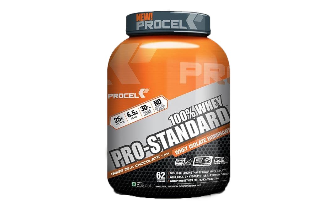 Procel 100% Whey Pro-Standard Swiss Milk Chocolate Flavor Plastic Jar 2 ...