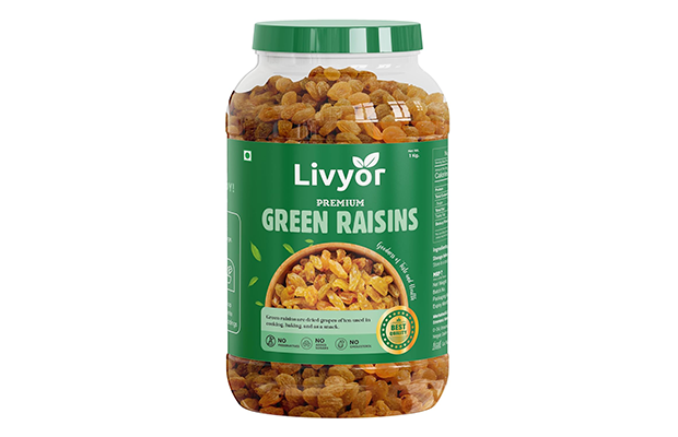 Livyor Green Raisins Plastic Jar - GoToChef