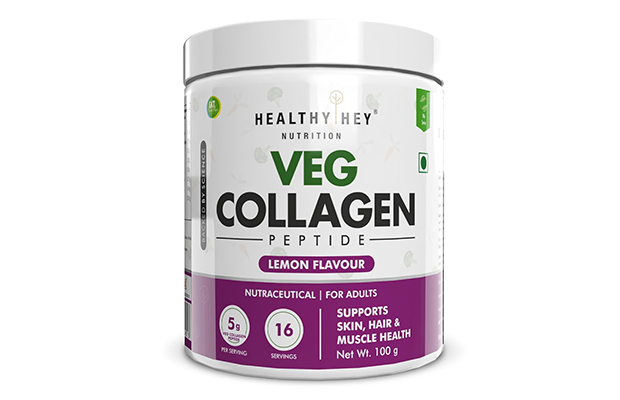 Healthy Hey Veg Collagen Peptide Lemon Flavour Plastic Jar - GoToChef