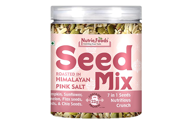 Nutrie Foods Seed Mix Roasted In Himalayan Pink Salt Plastic Jar - GoToChef