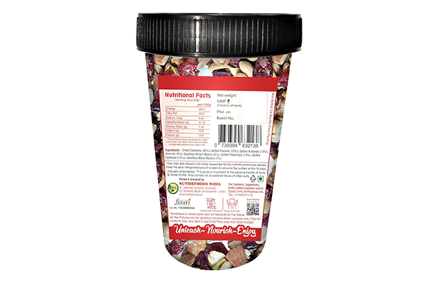 Nutrie Foods Mind Booster Trail Mix Plastic Bottle - GoToChef