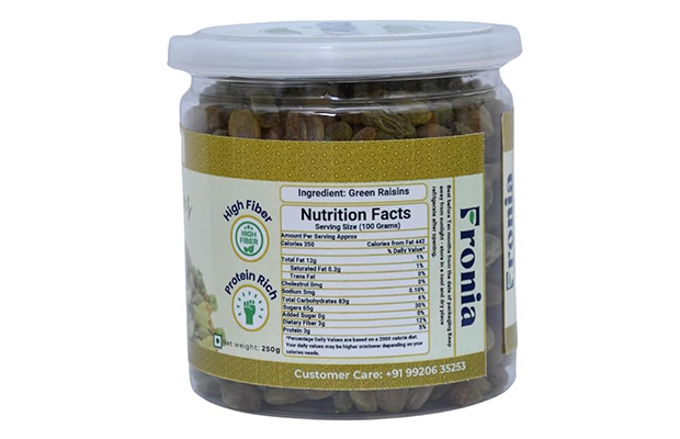 Fronia Green Raisins Plastic Jar - GoToChef