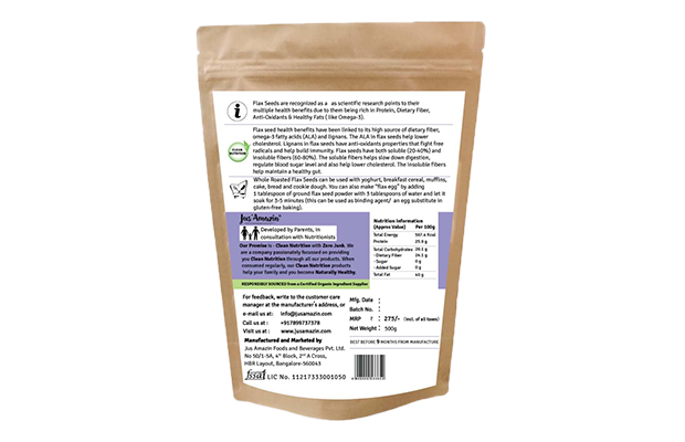 Jus' Amazin Roasted Flax Seeds Pack - GoToChef